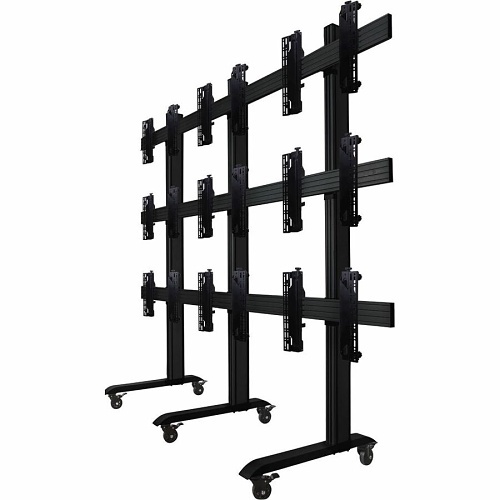 B-Tech BT8371-3x3-60/BB System X Universal Mobile Video Wall Stand for ...