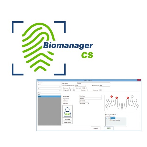 XPR BIOMANAGER CS beheersoftware voor XPR biometrische lezers